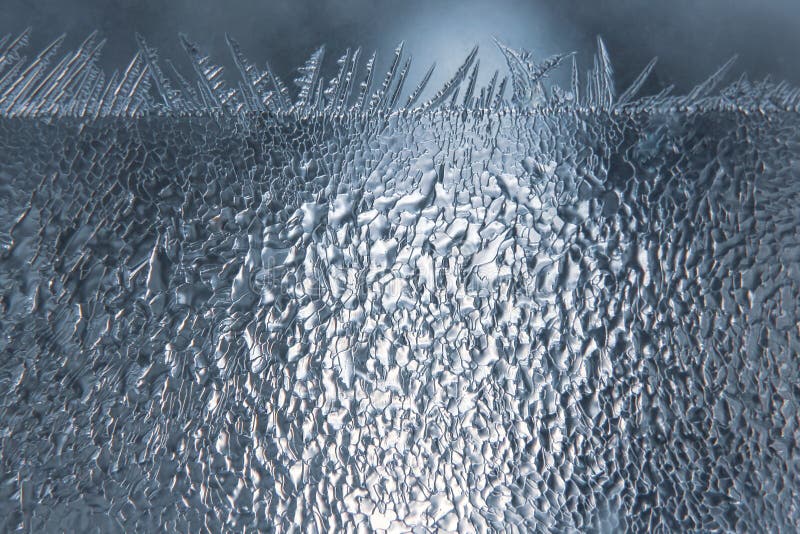 Unusual Frost on a Winter Window. Natural Textures and Backgrounds ...