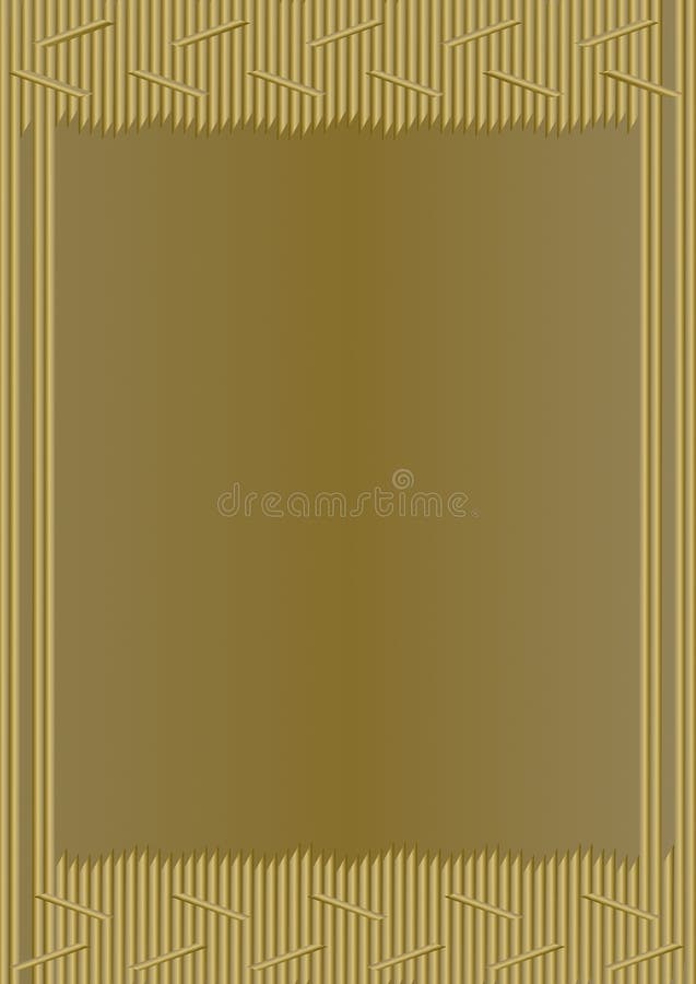 Unusual Gold Frame in Modern Design Composed of Golden Rods, Gradient ...