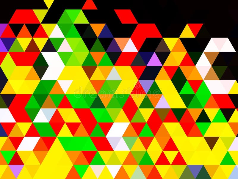 An Unusual Gorgeous Illustration of Digital Pattern of Triangles Stock ...