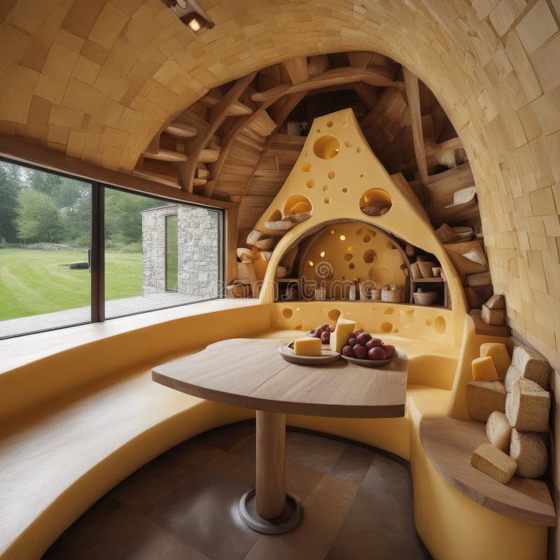 Unusual House Architecture: Cheese House Stock Illustration ... Unusual House Architecture: Cheese House Stock Illustration ...