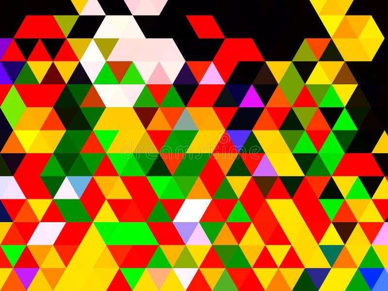 An Unusual Illustration of Gorgeous Digital Pattern of Triangles Stock ...