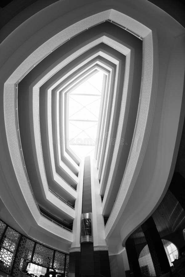 Unusual Interior Inside the Building from Below. Stock Photo - Image of ...