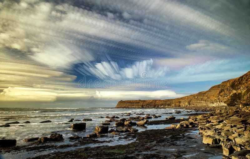 Unusual Landscape Using Time Lapse Stacking Technique Giving Uni Stock ...