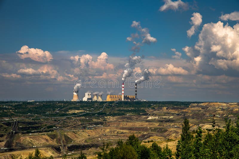 An Unusual Large Power Station Stock Image - Image of power, steam ...