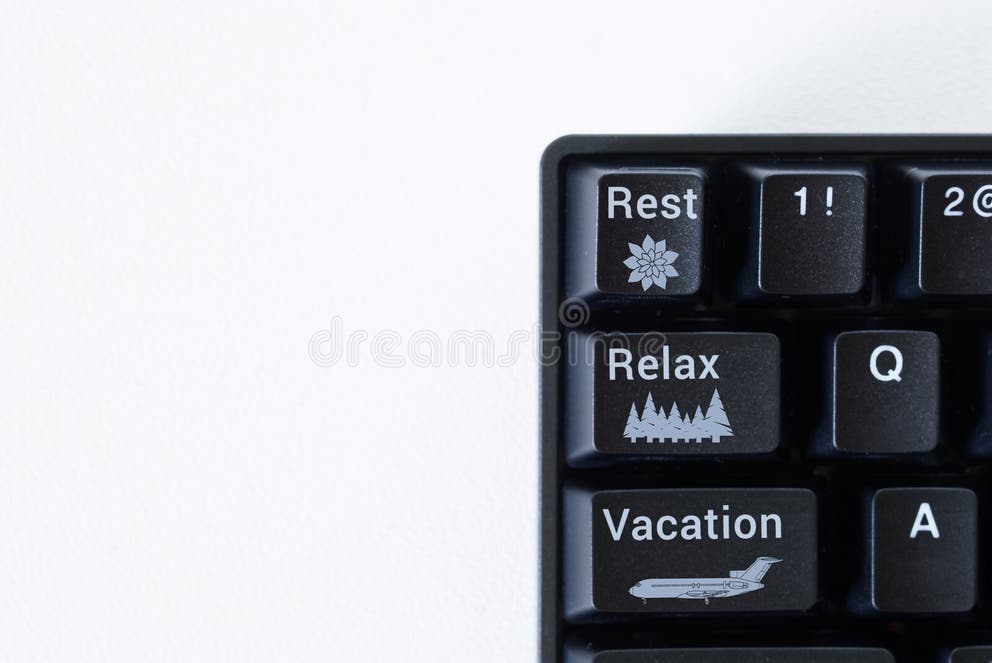 Unusual Office Computer Keyboard Interface with Rest, Relax and ...