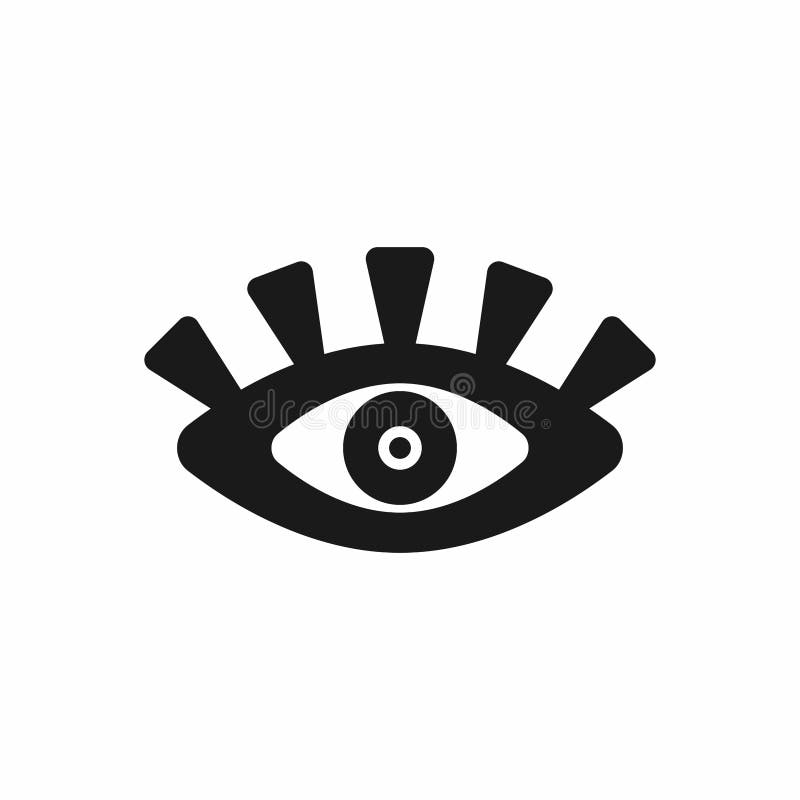 Unusual Open Eye with Eyelashes. Icon, Symbol, Logo Stock Vector ...