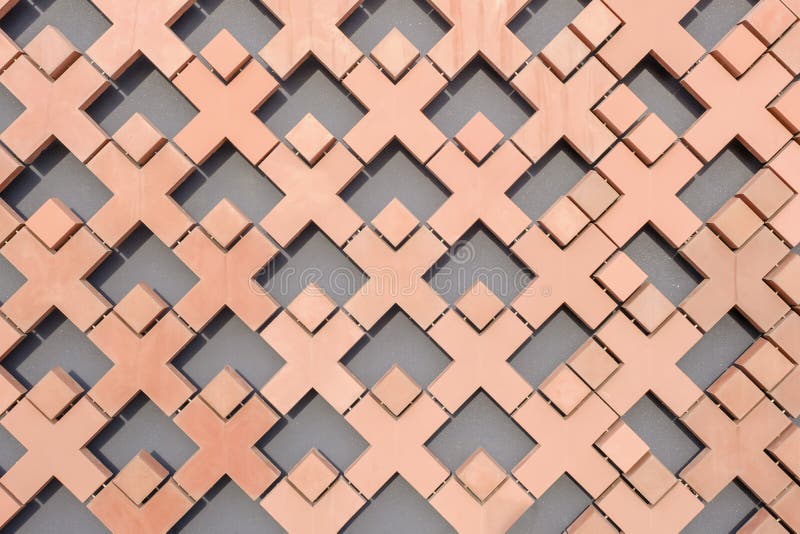 Unusual Pattern of Brick Wall, Front View Stock Photo - Image of stone ...