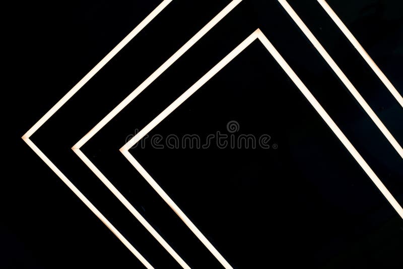 Unusual Rectangular Design Lamps on the Ceiling in an Expensive ...