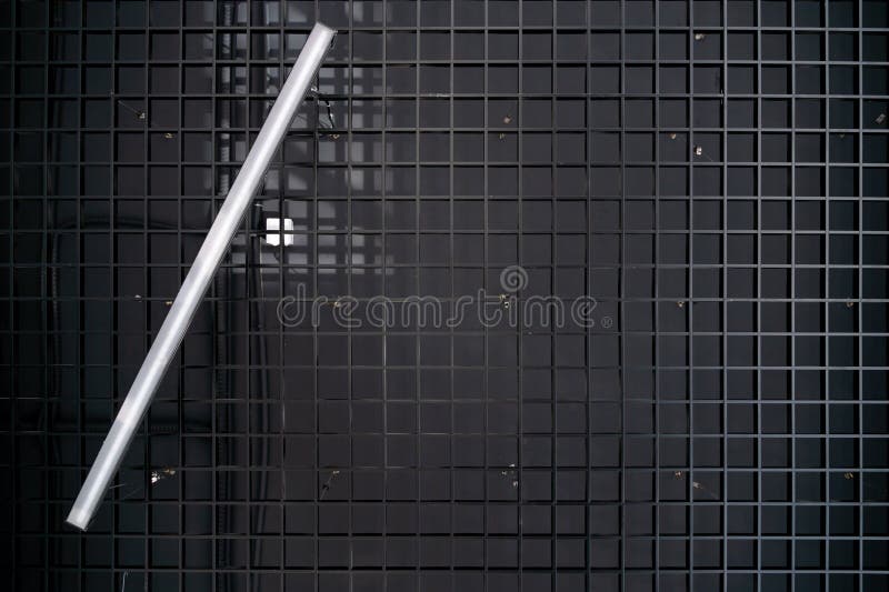 Unusual Rectangular Design Lamps on the Ceiling in an Expensive ...