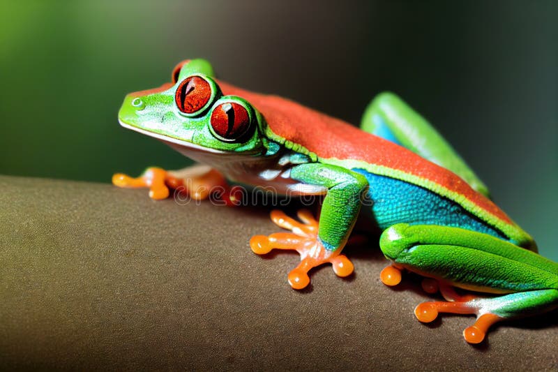 Unusual Red Eyed Tree Frog with More Than Eye Stock Photo - Image of ...