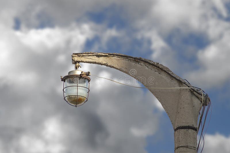 Unusual Retro Lantern. Sunny Summer Day. Front View Stock Photo - Image ...