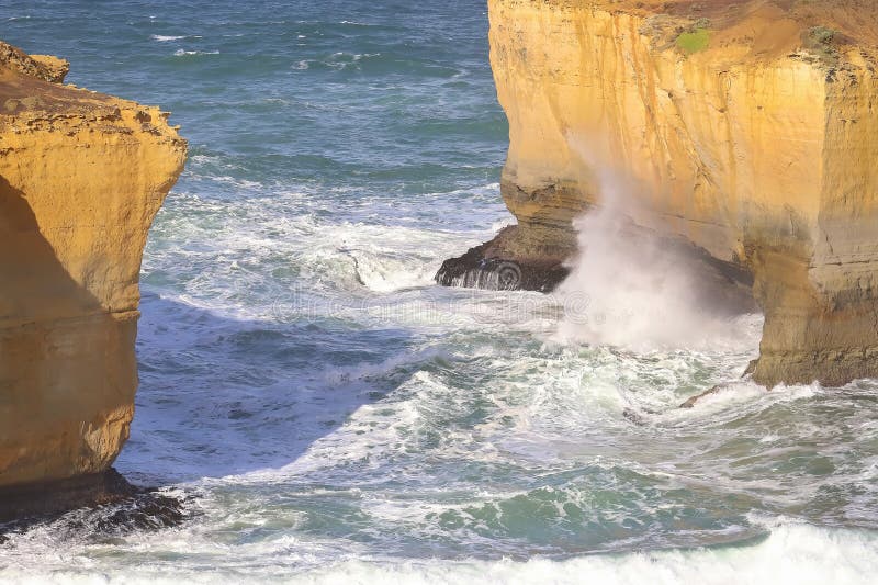 Unusual Rock Structure Against the Sea Water Background, Interesting ...