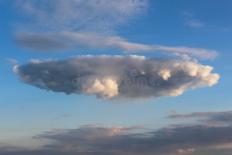Unusual Shape of the Cloud on the Sky Stock Image - Image of color ...