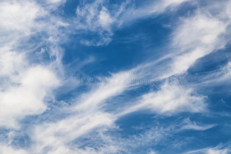 Unusual Shape Small Fluffy Clouds in the Blue Sky Stock Photo - Image ...