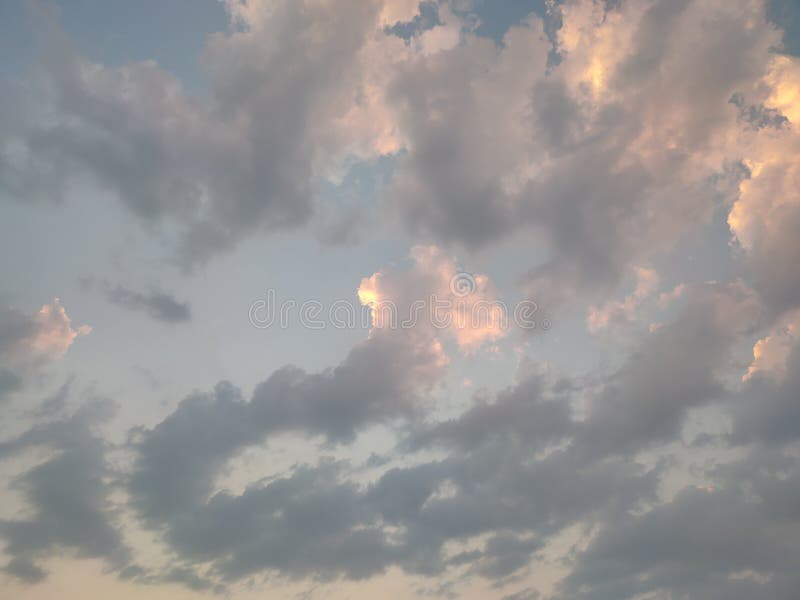 Unusual Shaped Clouds in the Sky Stock Image - Image of atmospheric ...