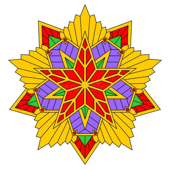 Unusual Soviet-style Mandala with Five-pointed Star. Vector Design ...