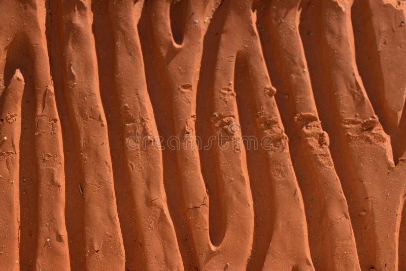 The Unusual Texture of Red Building Bricks is Close Stock Photo - Image ...