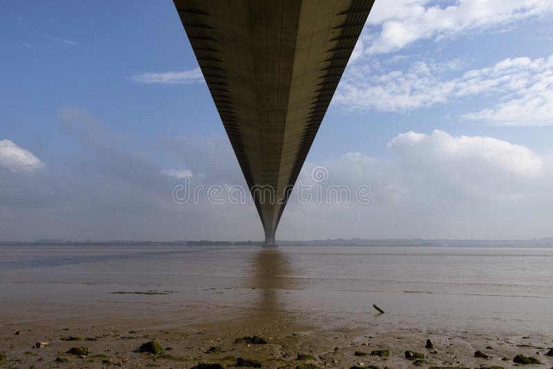Unusual View Directly Under Suspension Humber Bridge, Hull, Yorksire ...