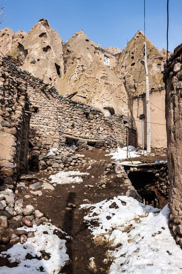 Unusual village Kandovan stock image. Image of mountain - 34727363