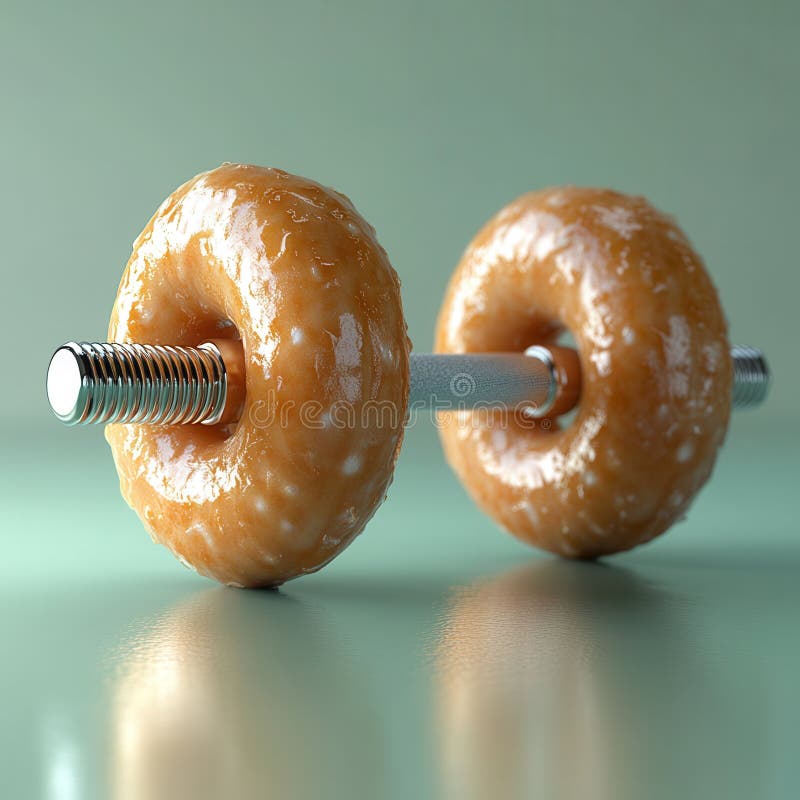 Unusual Workout Equipment Featuring Donuts As Weights in a Creative ...
