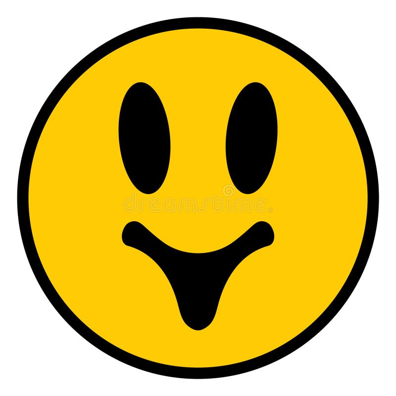 Unusual Yellow Smiley with Big Smile Stock Vector - Illustration of ...