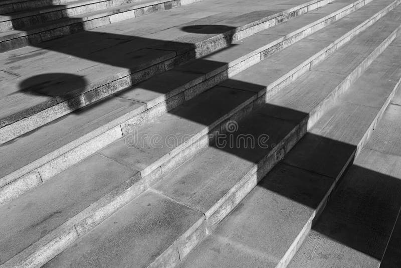 Unusually Beautiful Shadow on the Stairs Stock Photo - Image of ...