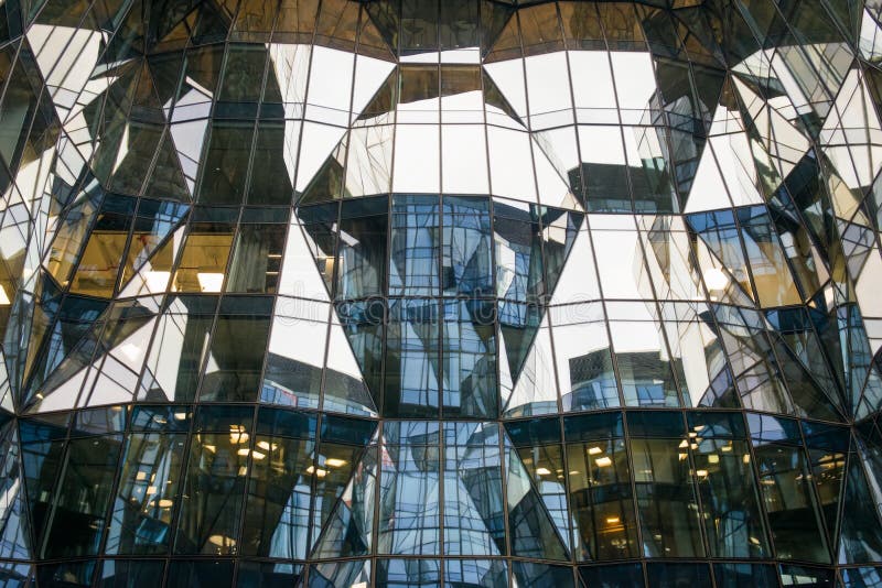 Windows, Walls and Reflections in Them Stock Photo - Image of business ...