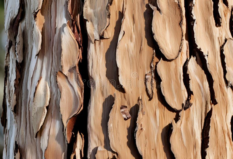 Unusually Thick Bark Peeling Off from the Tree.AI Generated Stock ...