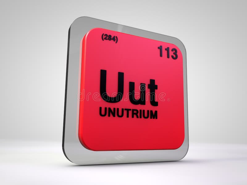 Unutrium - Uut - Chemical Element Periodic Table Stock Illustration ...