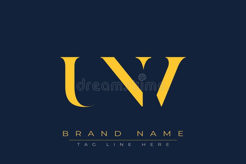 UNV Abstract Letter Logo Design Stock Vector - Illustration of clip ...