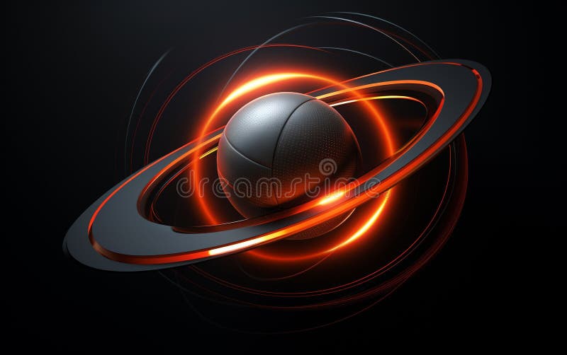 Fusion Cosmos Mark: AI-Rendered 3D Atomic Galactic Logo Stock ...