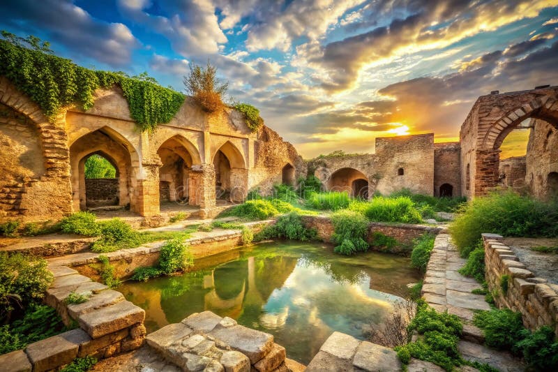 Otrar Medieval Baths Stock Illustrations – 1 Otrar Medieval Baths Stock ...