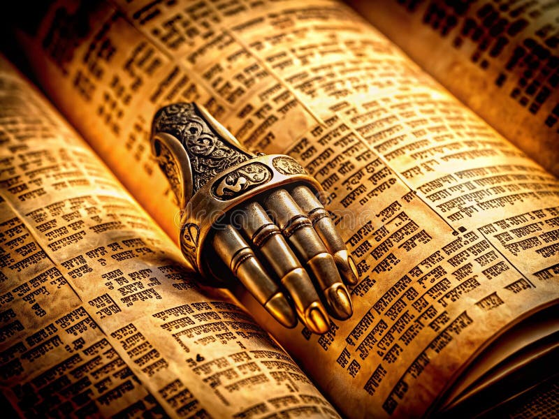 Unveiling Ancient Wisdom an Open Hebrew Bible Illuminated by a Silver ...