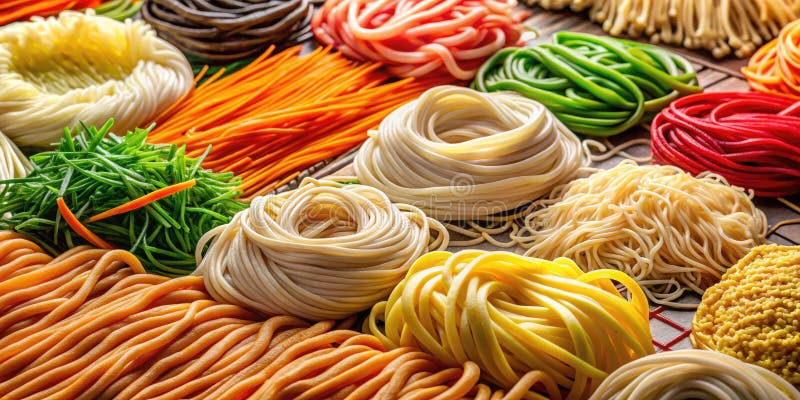 Unveiling the Asian Noodle Spectrum a CloseUp Exploration of Uncooked ...