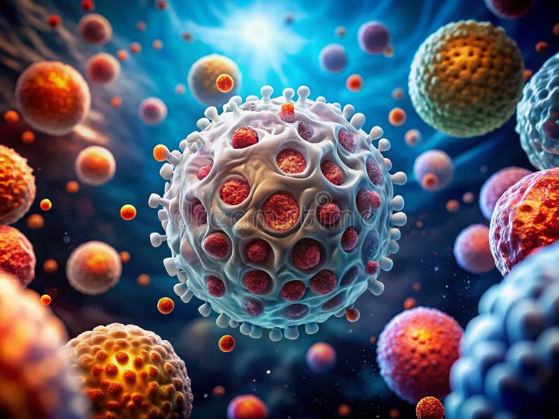 Unveiling the Basophil a Detailed 3D Microscopic Illustration of a ...