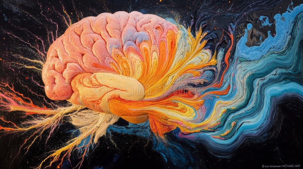 Unveiling Cognitive Processes a Vibrant Depiction of Brain Activity and ...