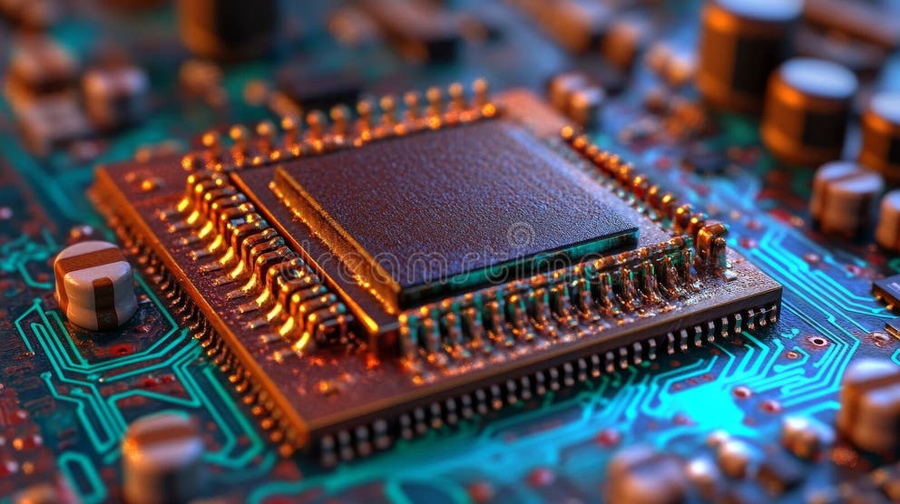 Unveiling the Complex Design of an Advanced Circuit Board Illuminated ...