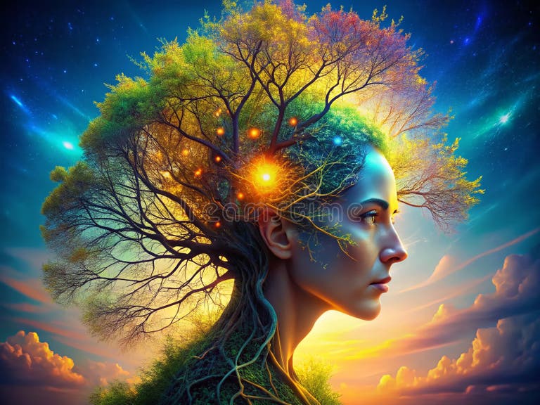 Unveiling the Connection a Conceptual Image of a Human Silhouette ...