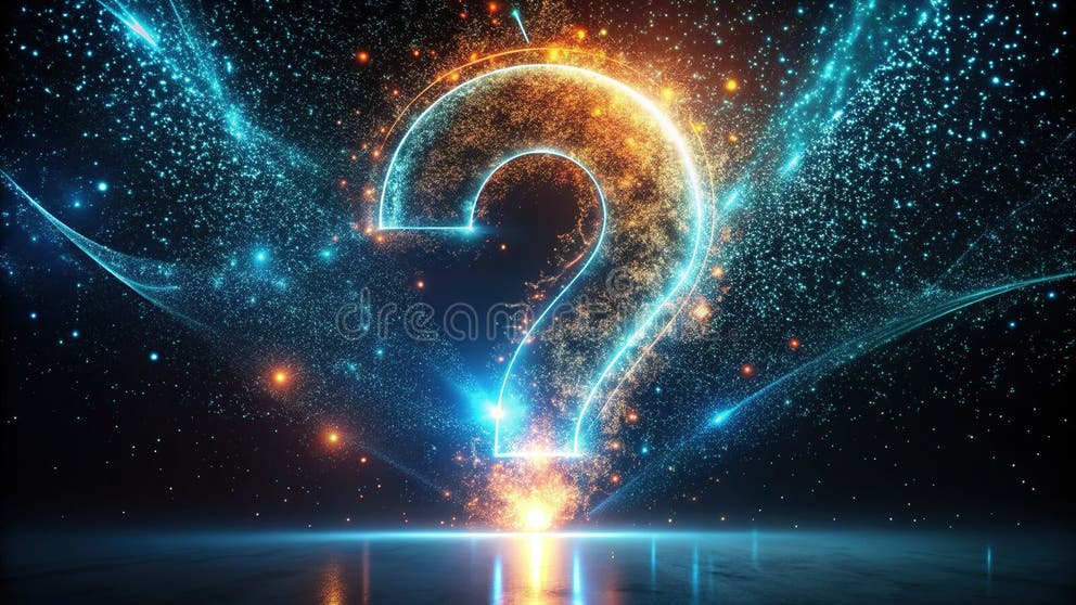 Unveiling the Cosmic Enigma a Glowing Question Mark in a Mysterious ...