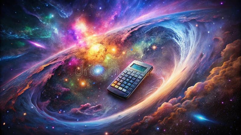 Unveiling the Cosmic Secrets a Surreal Scientific Calculator Displaying ...