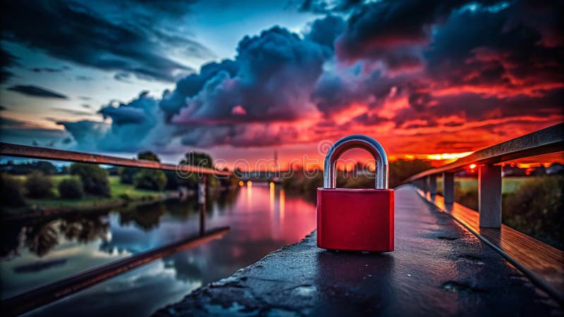 Unveiling a Cryptic Security System a Dark Landscape Embraces a Red ...