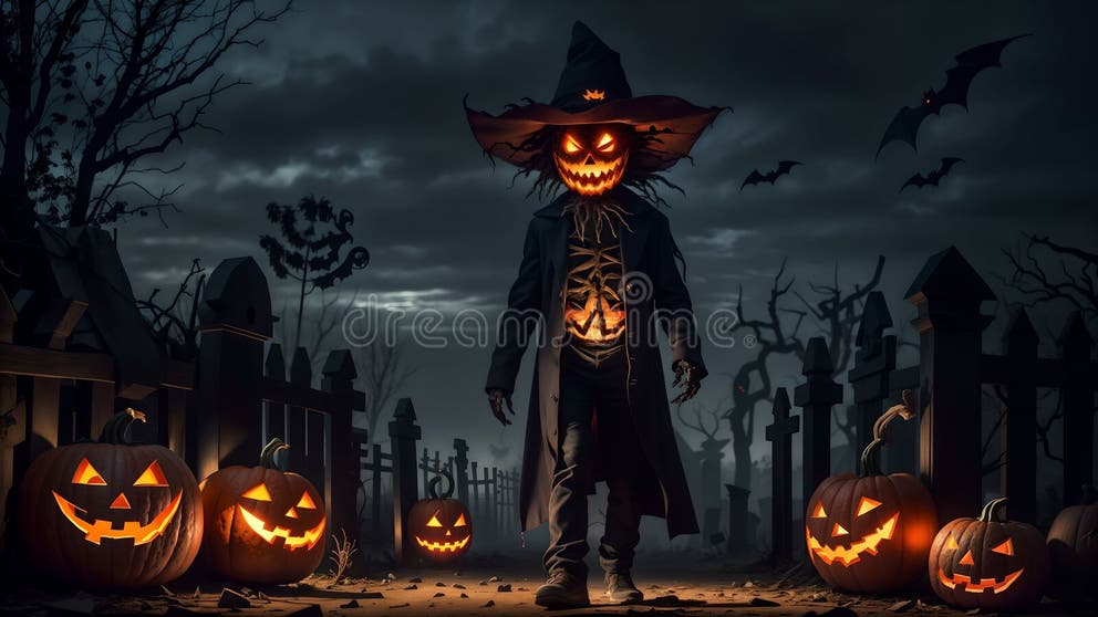 Unveiling the Devilish Scarecrow S Deception in the Eerie Nighttime ...