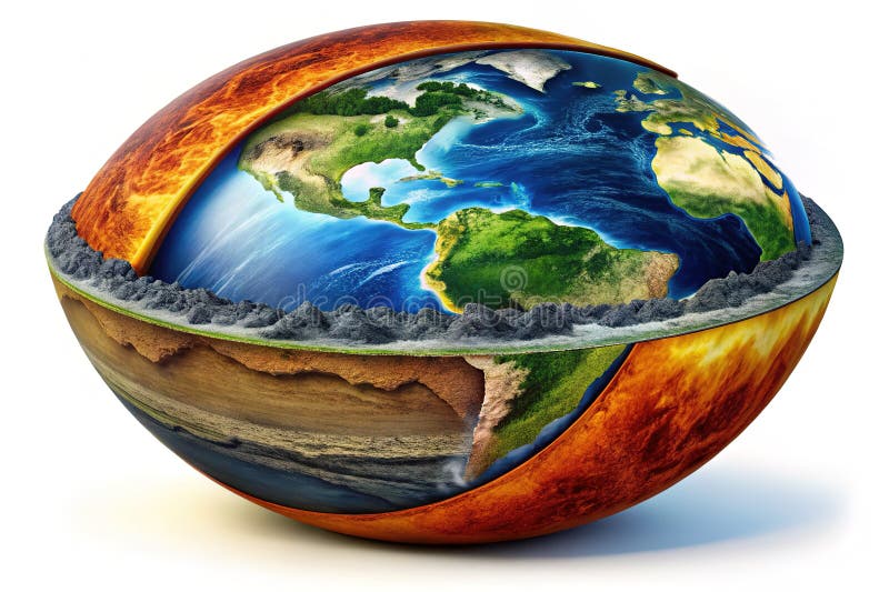 Unveiling Earths Inner Secrets a Stunning Geological CrossSection of ...