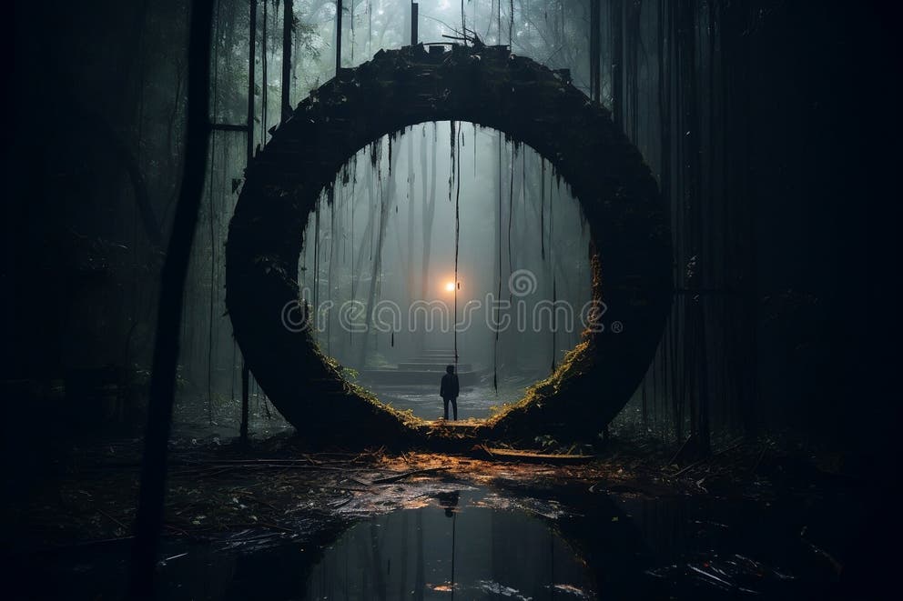 Unveiling the Enigmatic Realm: a Hidden Gateway. AI Stock Illustration ...
