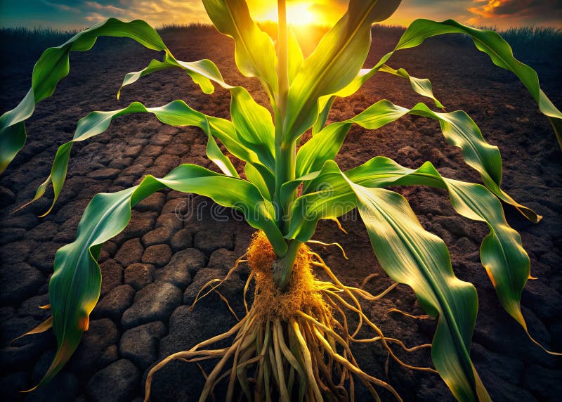 Unveiling the Extensive Root System of a Cornfield an Aerial ...