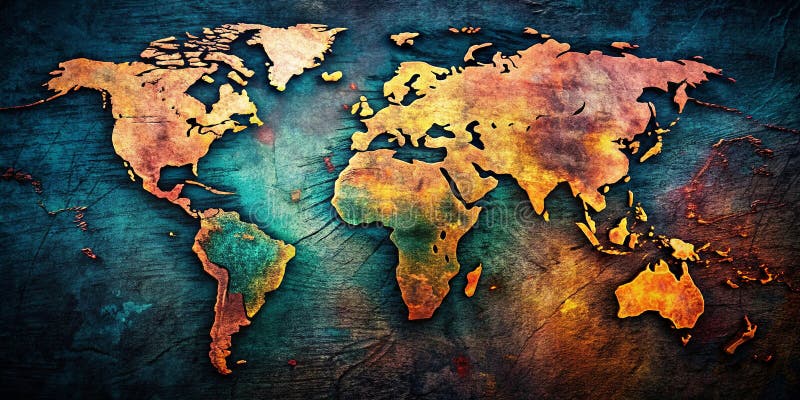 Unveiling the Gloom a LowLight World Map Hatching Exploring Hidden ...