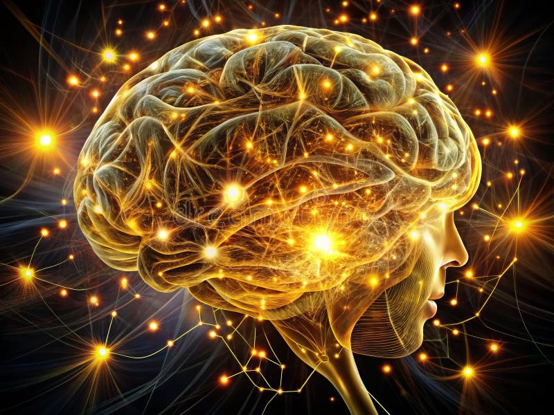 Unveiling the Golden Pathways of the Brain a Visual Exploration of ...