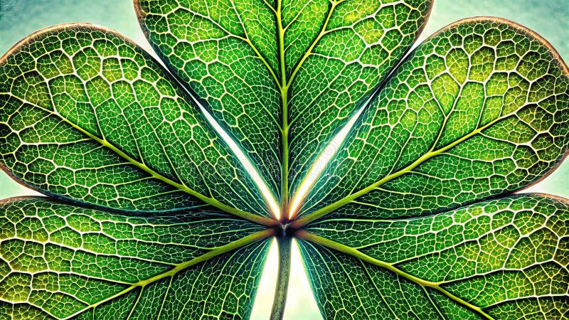 Unveiling the Intricate Microscopic Structure of a Shamrock Leaf a ...