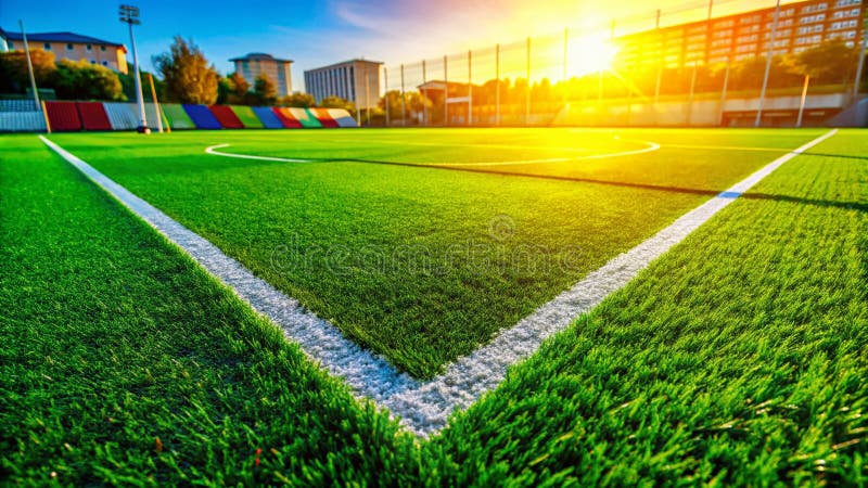 Unveiling the Intricate Texture of a Synthetic Sports Field a Drones ...