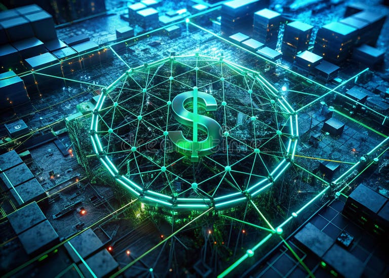 Unveiling the Intricate Web of the Digital Economy a Glowing Dollar ...